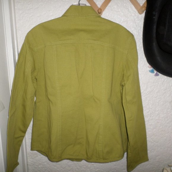 Chico's | Jackets & Coats | Chicos Green Classic Style Denim Jacket ...